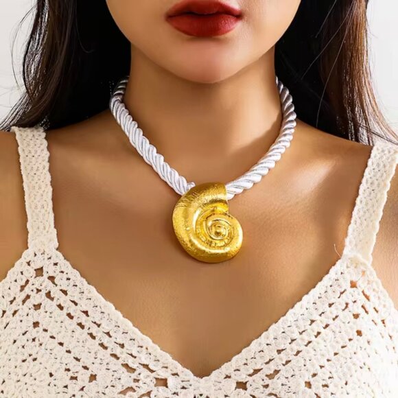 Zara | Jewelry | Zara Gold Seashore Necklaces Sea Shell Ariels Voice ...